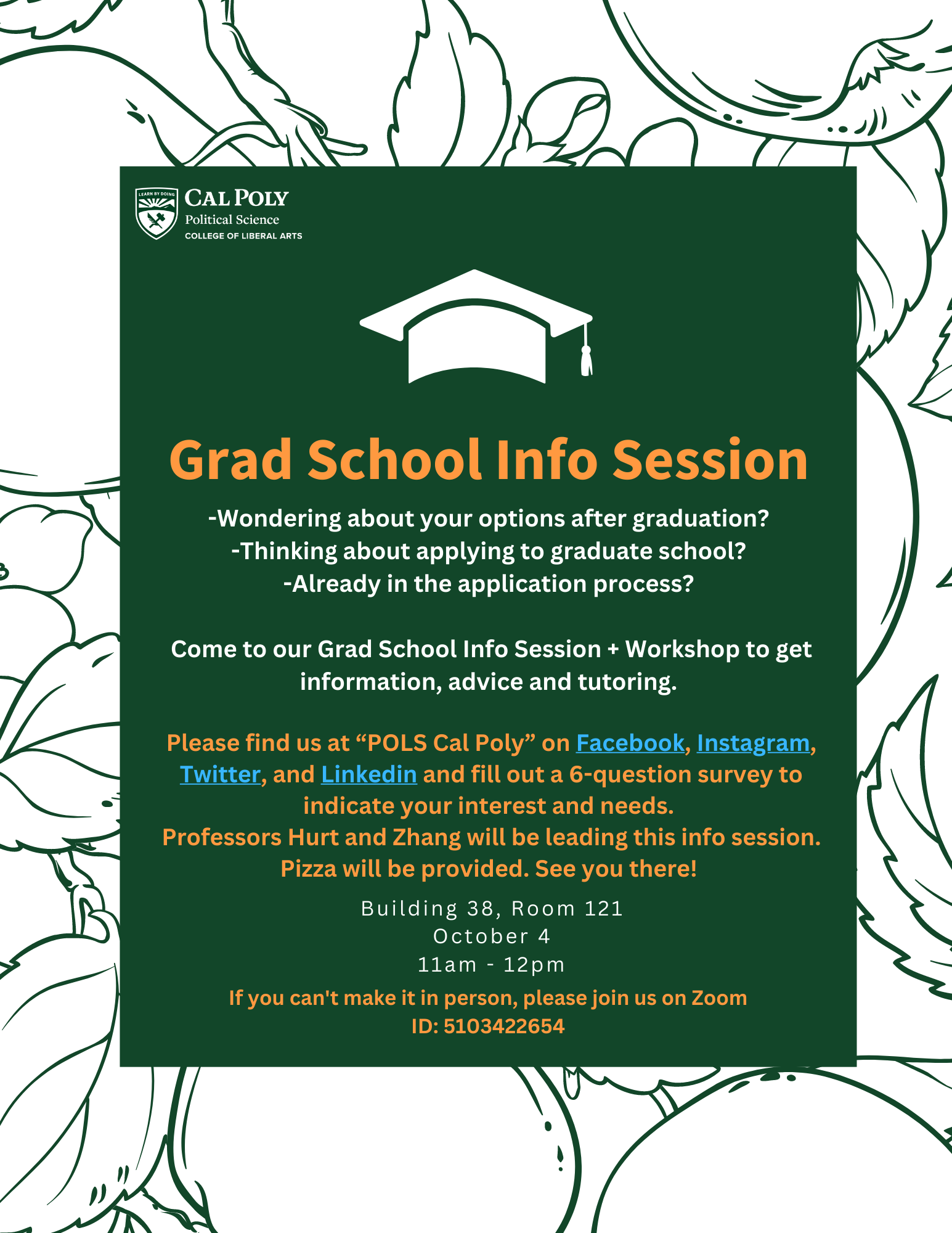 Grad School Info Session with Professors Hurt and Zhang - Political Science Department - Cal ...